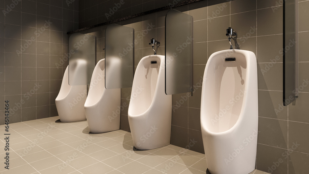 Public toilet urinal background, 3d rendering Stock Illustration ...