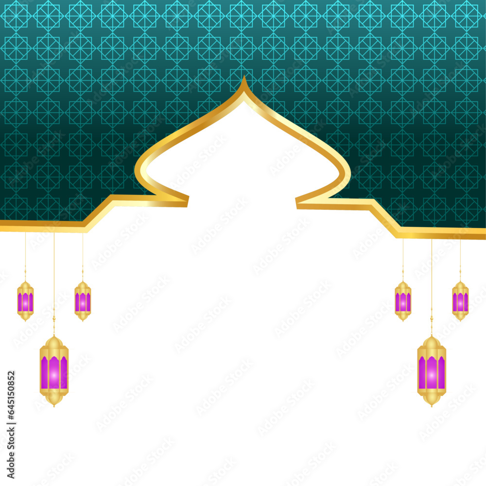 Ramadan or ramadhan kareem with masjid mosque islamic lantern ...