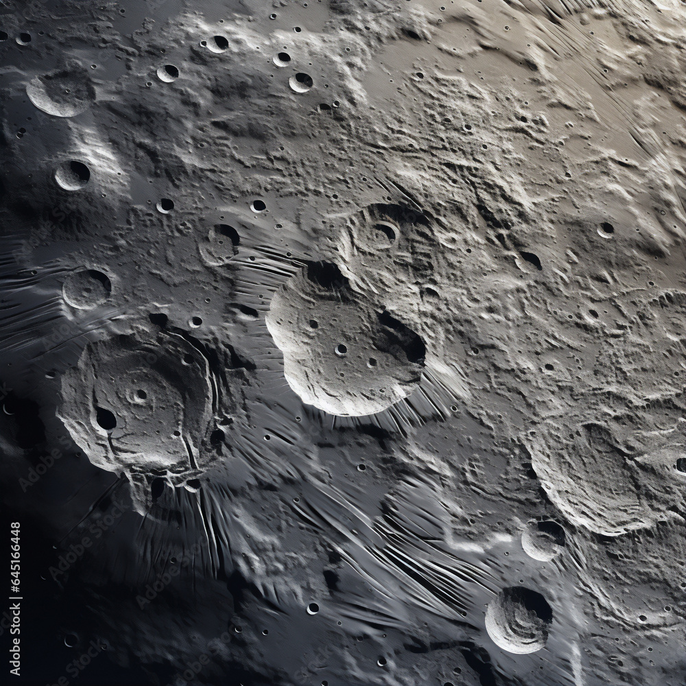 Moon illustration in close up and detail, create using generative AI ...