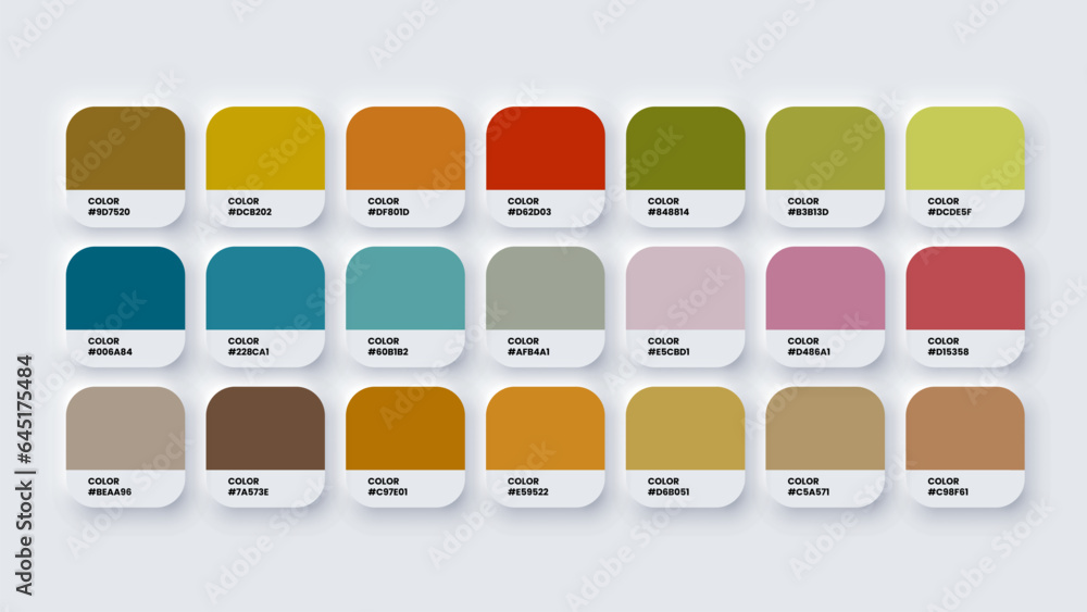 Color Palette, Procreate Color Swatches in RGB, HEX Colors, Bright ...