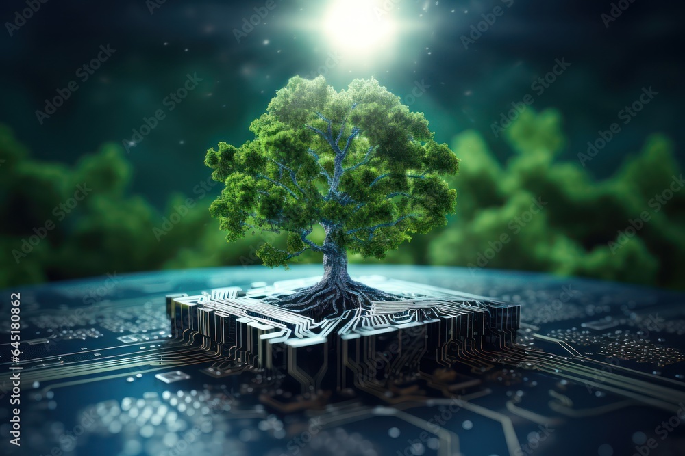 The concept of integrating AI technology for sustainability and greener ...