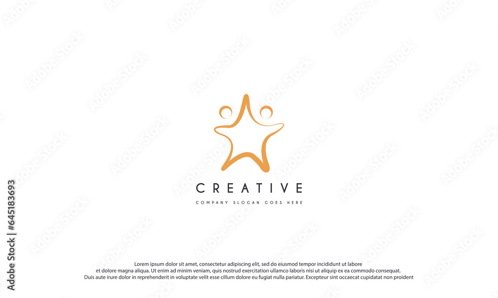 Hand reach sky logo design vector illustration. Foundation logo design ...