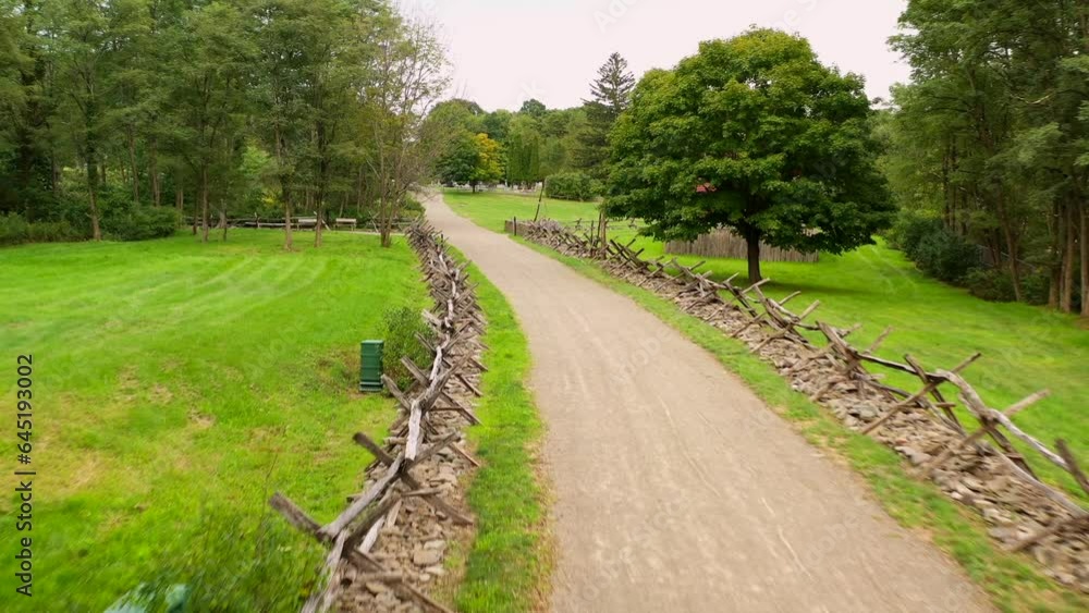 Road between houses Historical restoration of the Isaac Hale home in ...