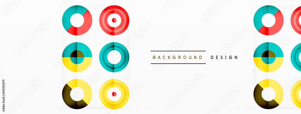 Abstract Background With Circle Symmetric Grid Composition Circle Pattern Creating Sense Of