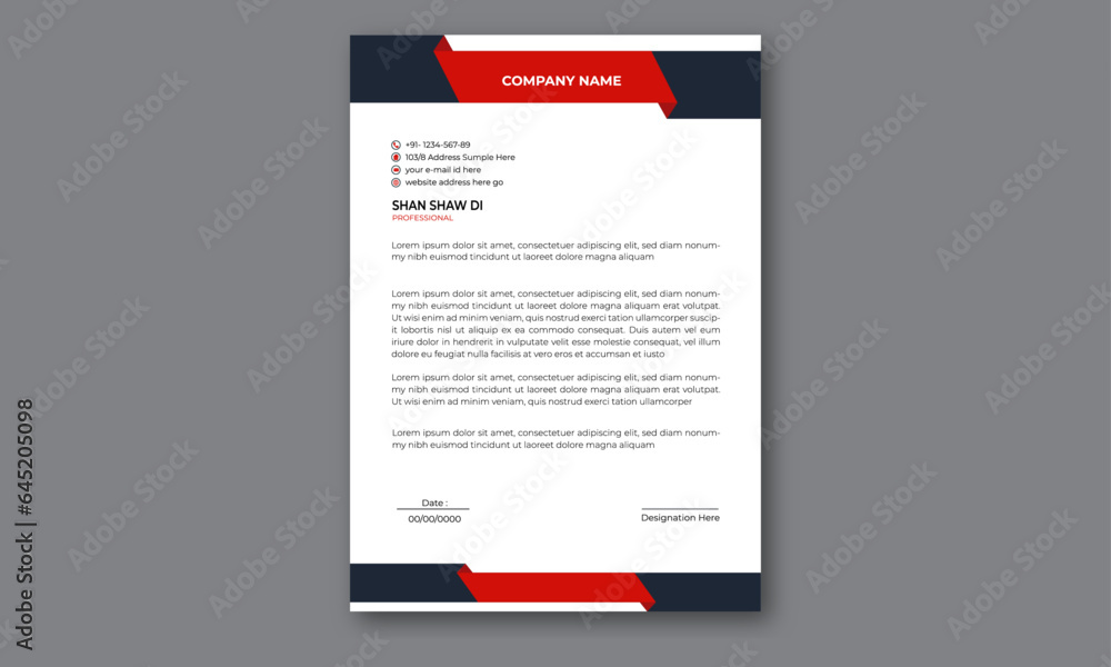 letterhead design template . Professional & modern letterhead template ...