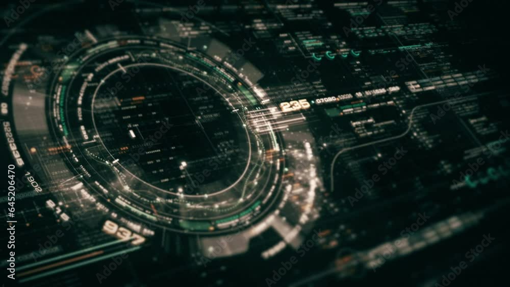 Advanced data matrix simulation UI with cutting-edge digital ...