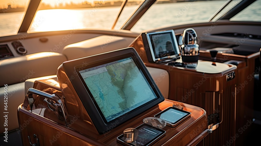GPS navigation in a luxury yacht combines cutting-edge technology with ...