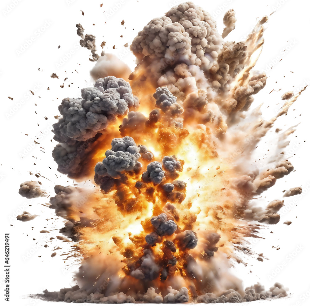 Explosion isolated on transparent background, PNG Illustrations, Generative AI. Stock ...