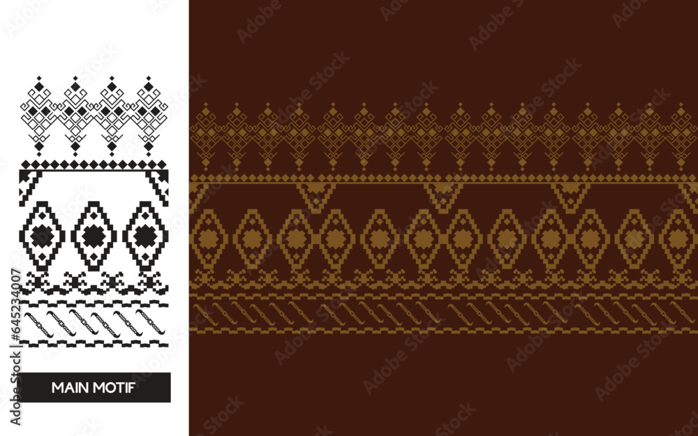 Vector seamless batik songket motif from indonesian for printing ...