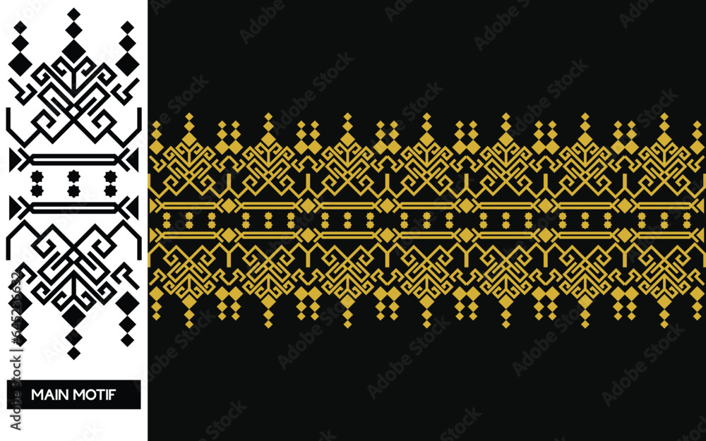 Vector seamless batik songket motif from indonesian for printing ...