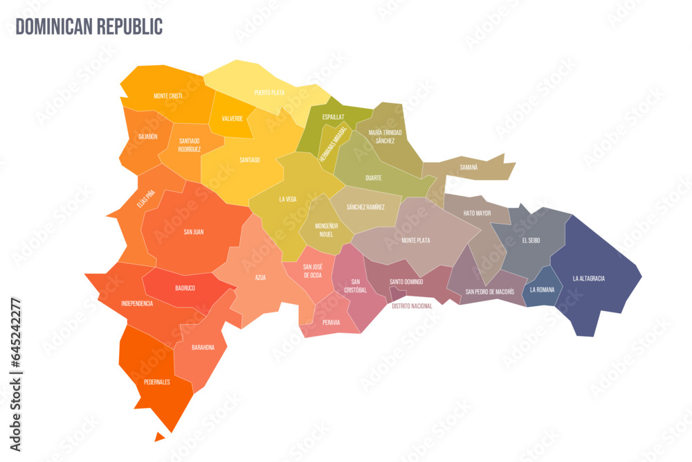 Dominican Republic political map of administrative divisions ...