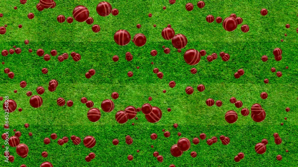 Cricket Ball Bounce Background (on field) LOOP-TILE. This footage is ...