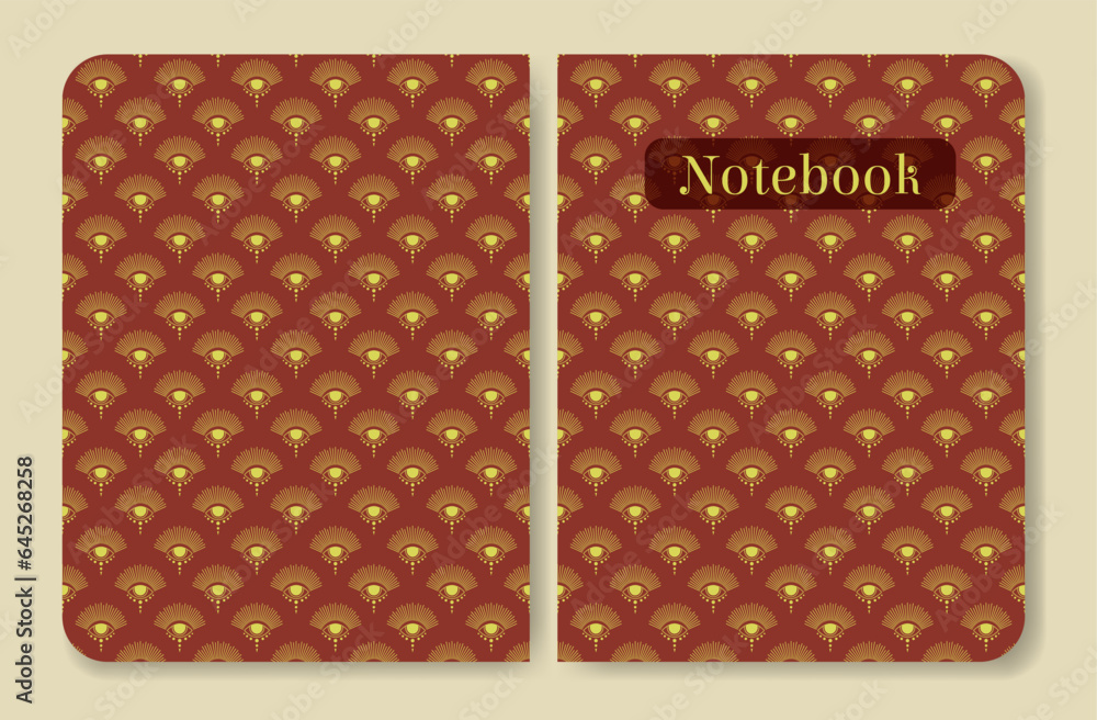 School notebook cover template minimalist abstract design. Print for ...