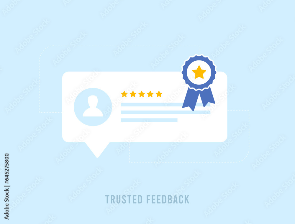 Trusted Feedback concept. Real customer Reviews with verified feedback ...