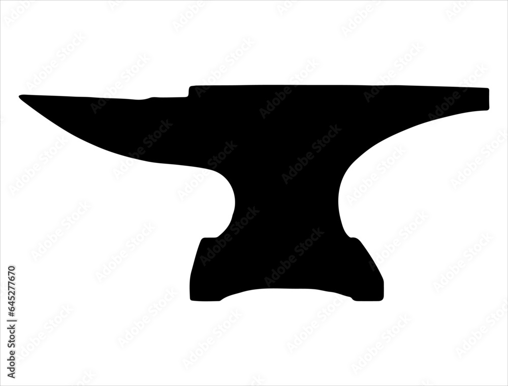 Poster Anvil silhouette vector art white background – Wall Art | UkPosters