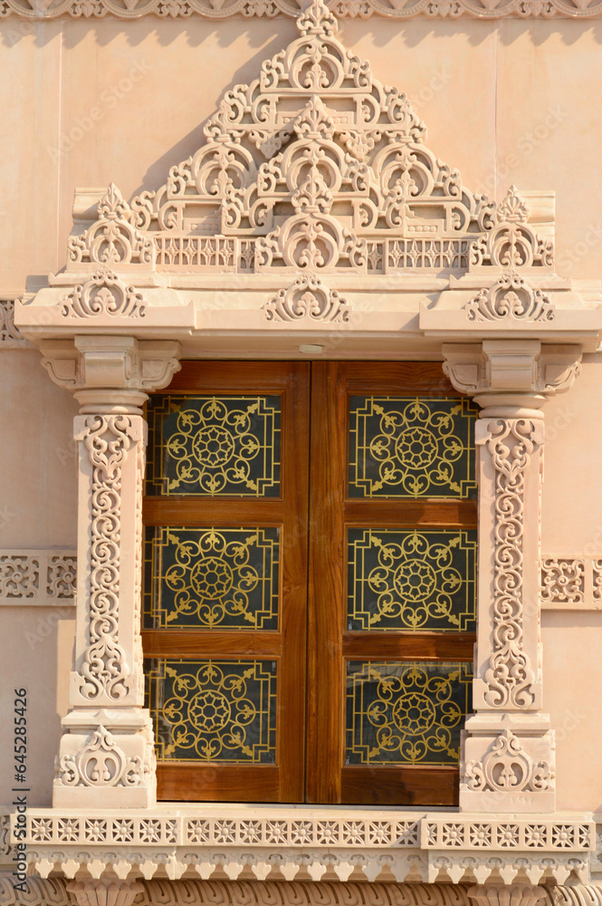 Temple window of BAPS Shri Swaminarayan Mandir Pune Maharashtra Inda ...