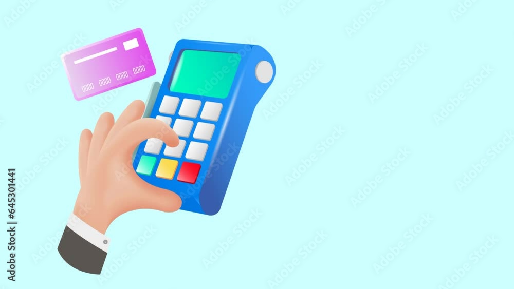 Payment terminal, a modern POS-bank payment device. A payment device ...