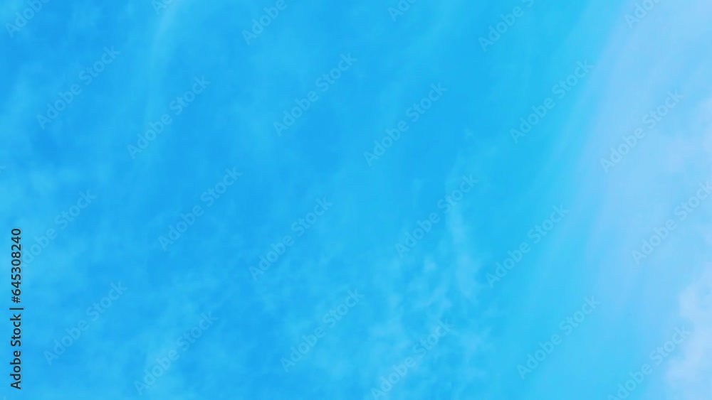 Vertical Video. Blue Azure Sky with Light Cirrus Clouds, Paradise ...