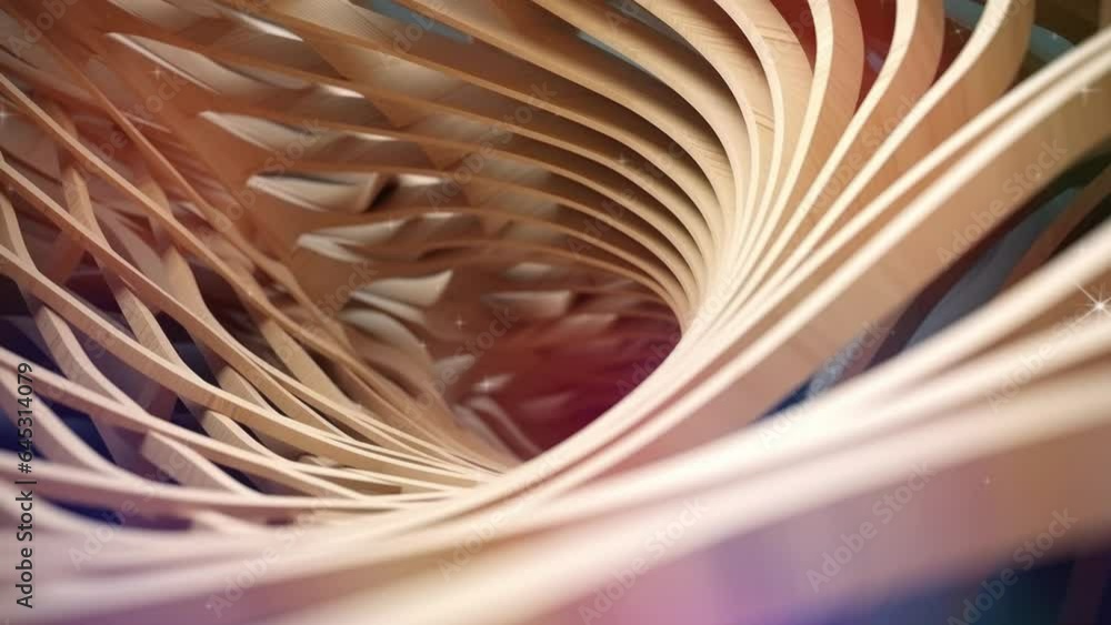 Abstract of wooden pattern, twisted shape, architecture details ...