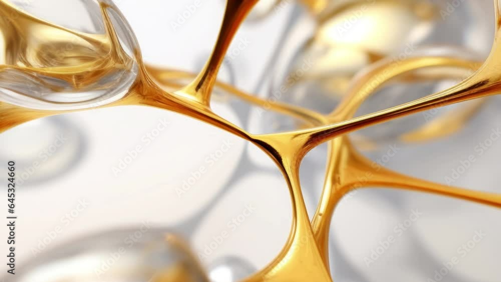 3D animation molecule structure. Scientific medical background with ...