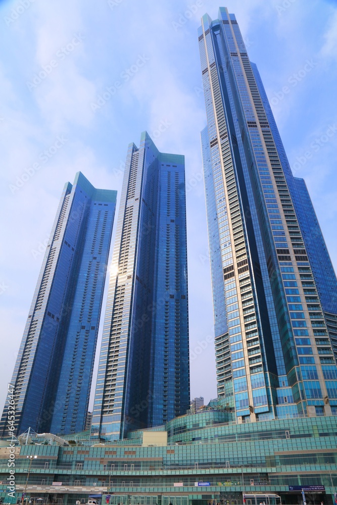 BUSAN, SOUTH KOREA - MARCH 29, 2023: Haeundae LCT The Sharp modern ...
