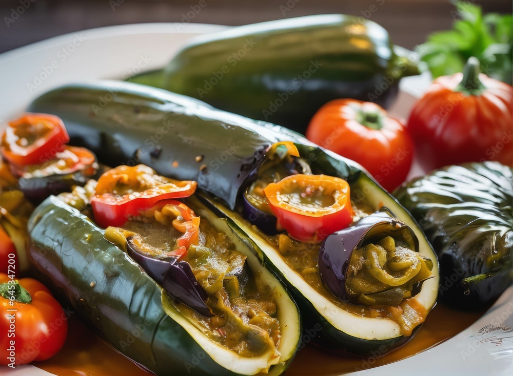 Arabin Food Arabic Cuisine; Egyptian traditional stuffed pigeon or ...