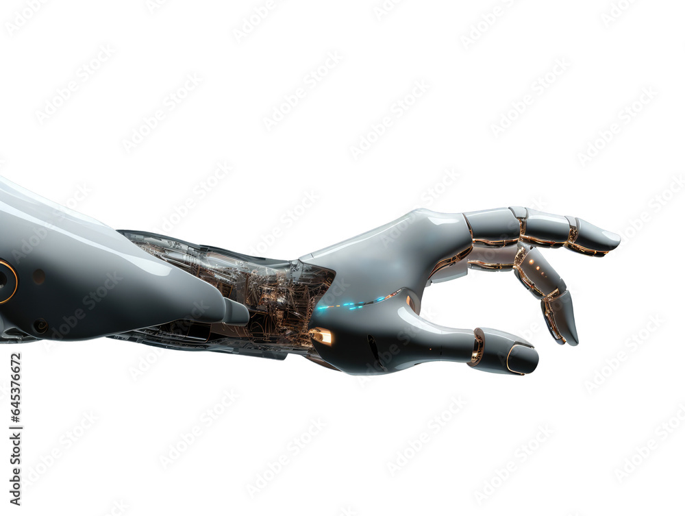 Robot Arm Isolated on Transparent Background with Clipping Path Cut Out ...