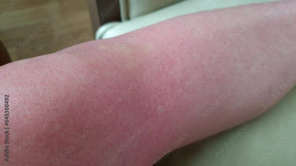 Dengue fever red spots pox rash on patient skin virus mosquito tropical disease symptom Stock ...