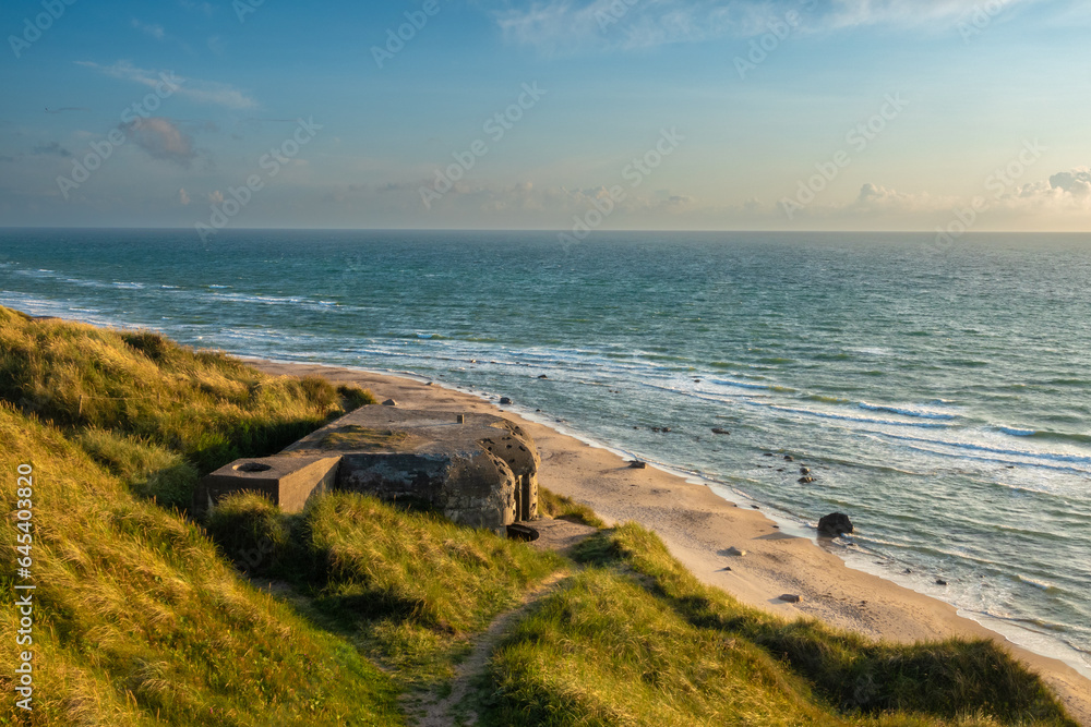Ruins of the World war II bunkers built by the Nazis during their ...