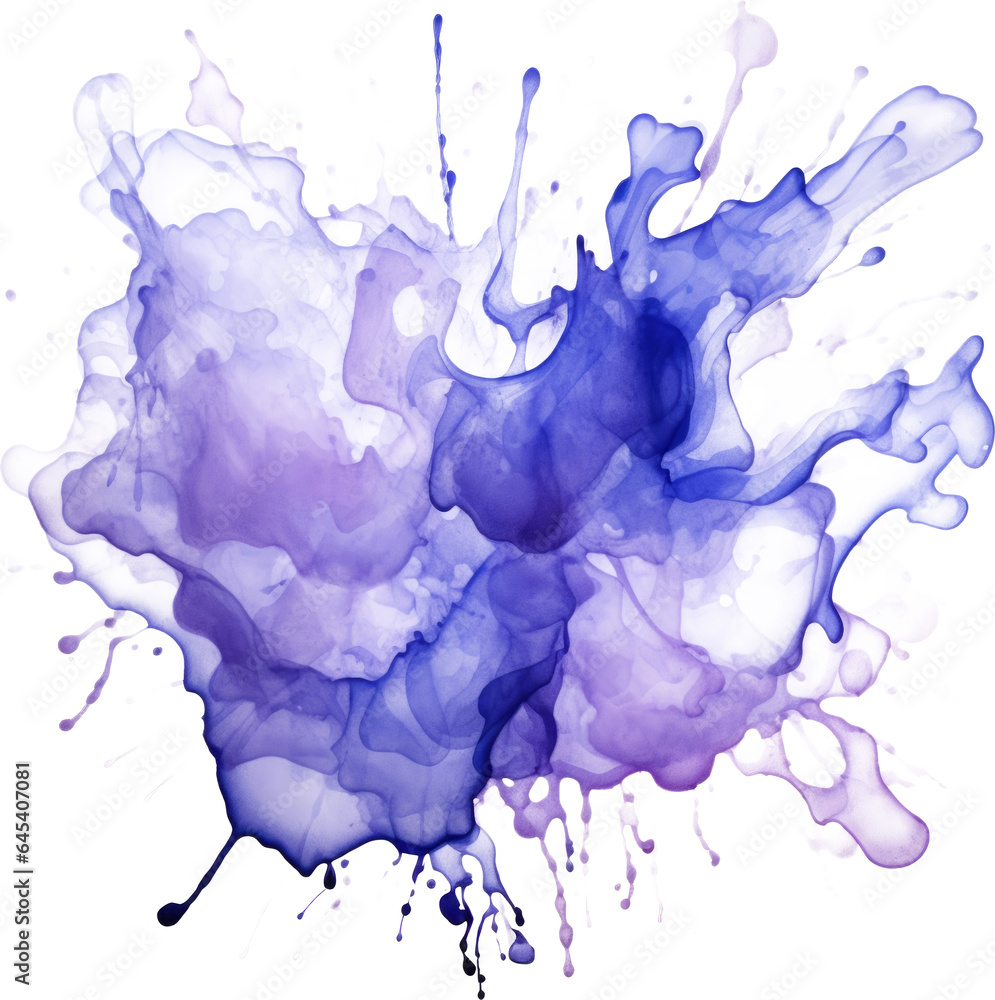Blue ink stain on a transparent background. Stock Illustration | Adobe ...