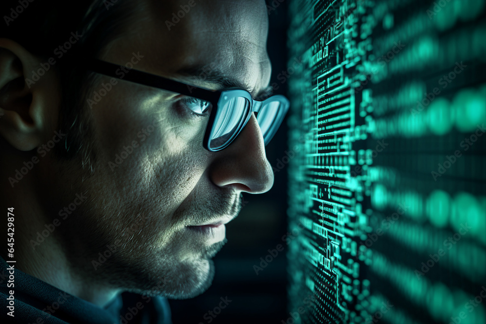 Generative ai collage picture image of professional it specialist ...