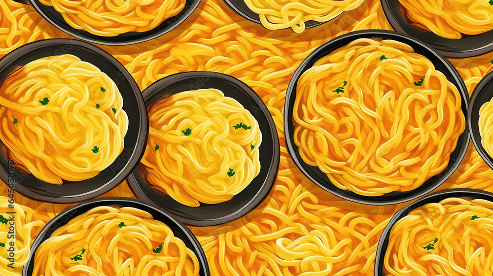 Yellow noodle, Pasta noodle background for poster menu design ...
