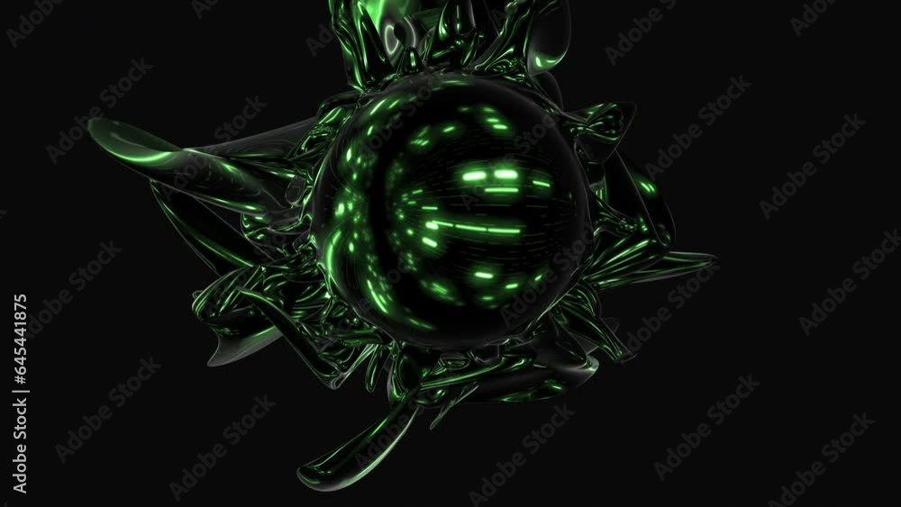 A 3D model of a sleek futuristic alien spaceship with a metallic design ...