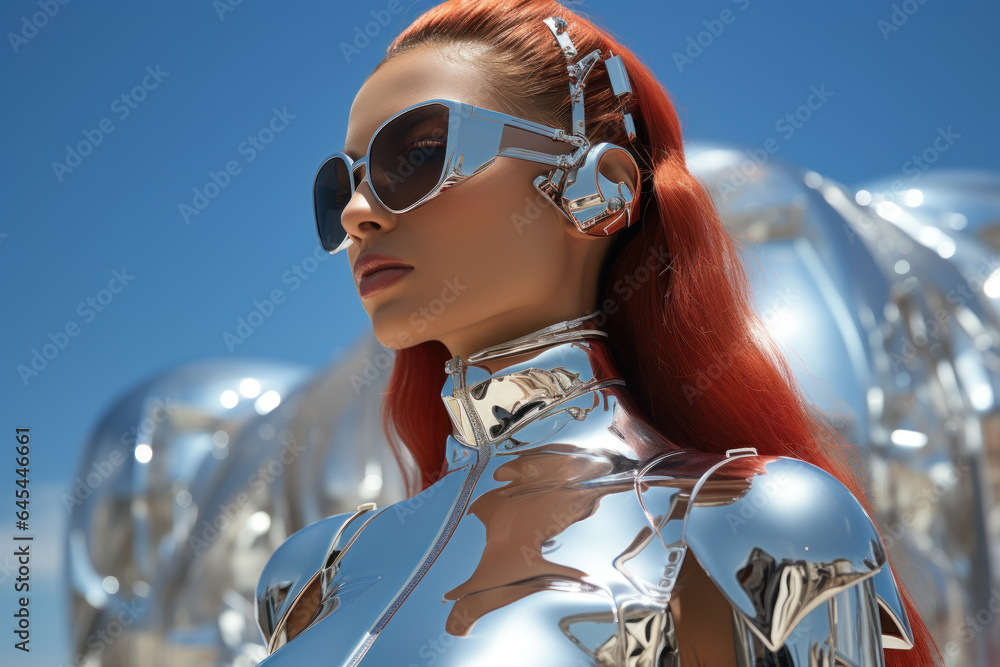 Futuristic Trends. Models wearing avant-garde and futuristic designs ...