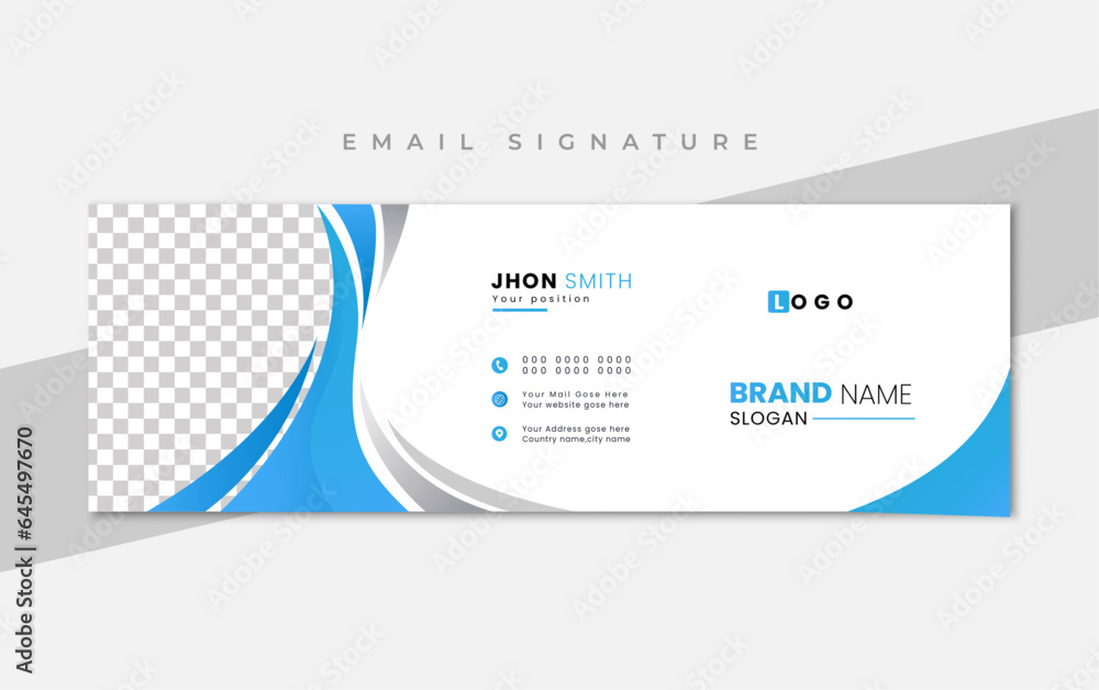 Clean and simple email signature or email footer template, Creative ...