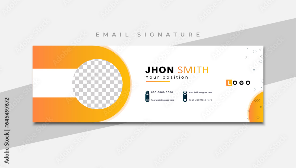 Clean and simple email signature or email footer template, Creative ...