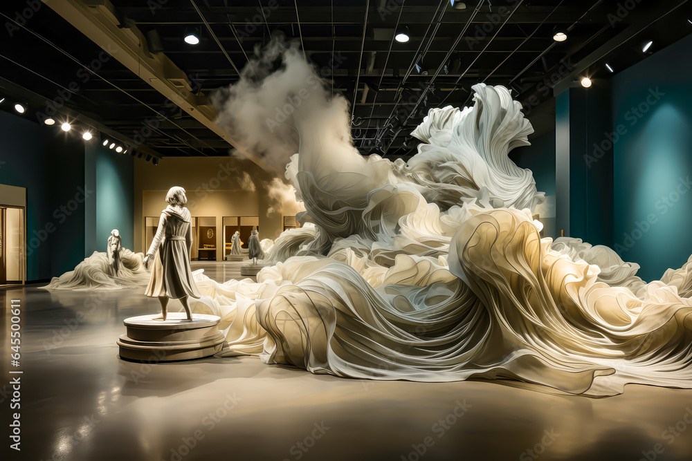 design of wind representation in a museum. wind cannot be seen, and is ...