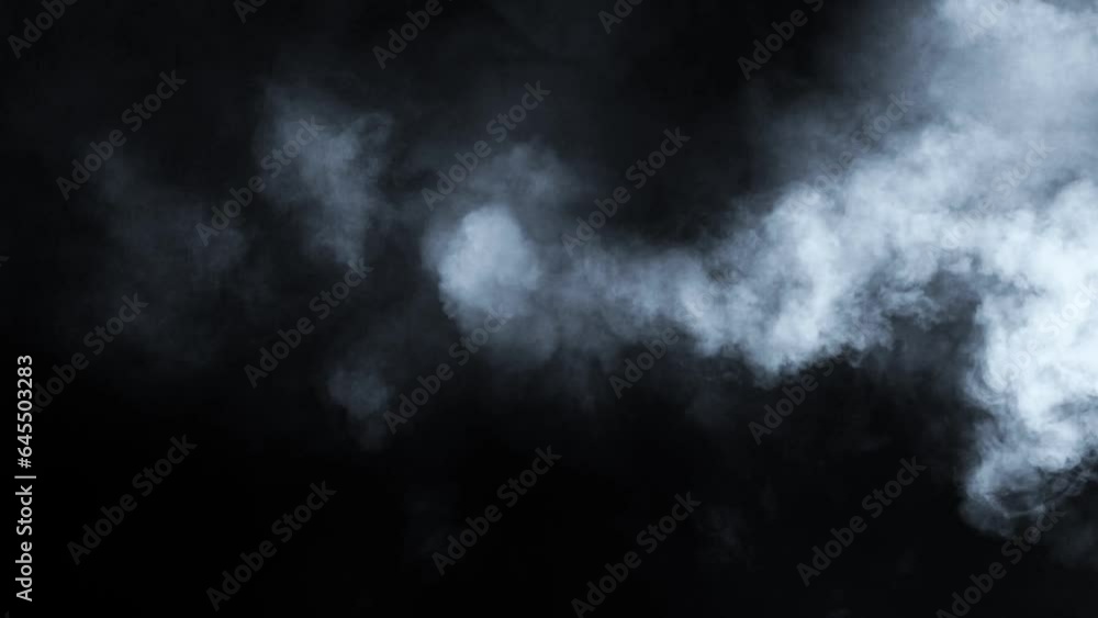Abstract white smoke in slow motion. Smoke, Cloud of cold fog in light ...