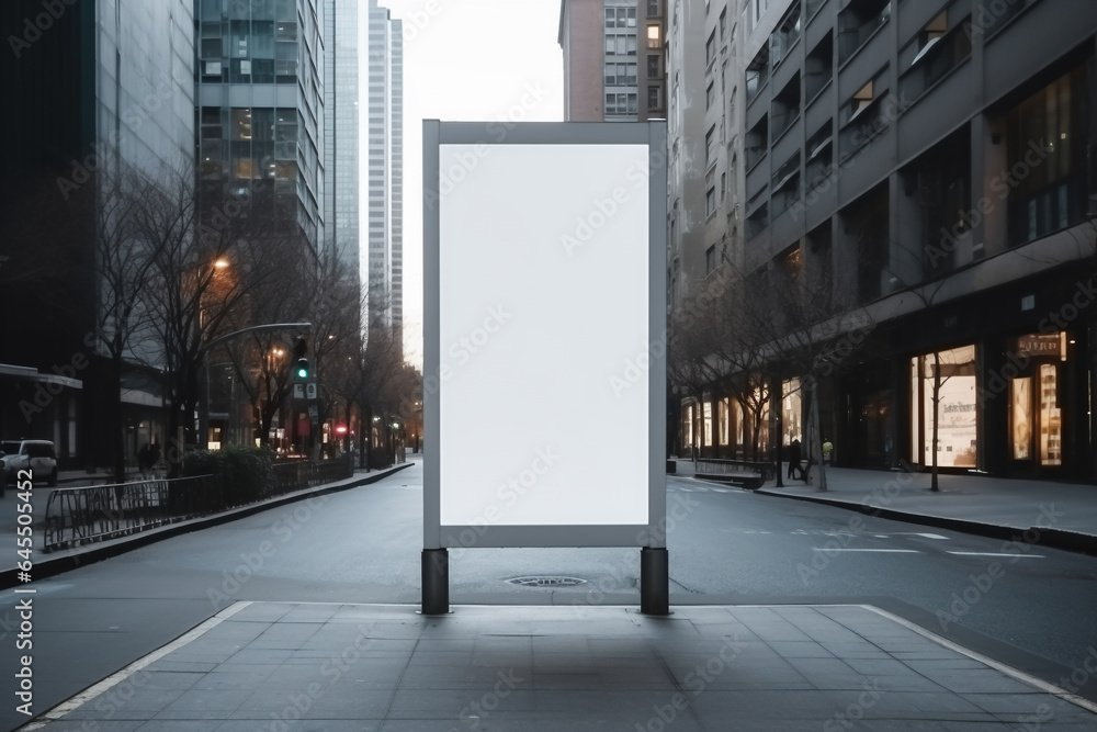 Blank billboard mockup template. Vertical billboard template for ...