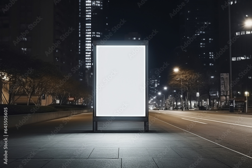 Blank billboard mockup template. Vertical billboard template for ...