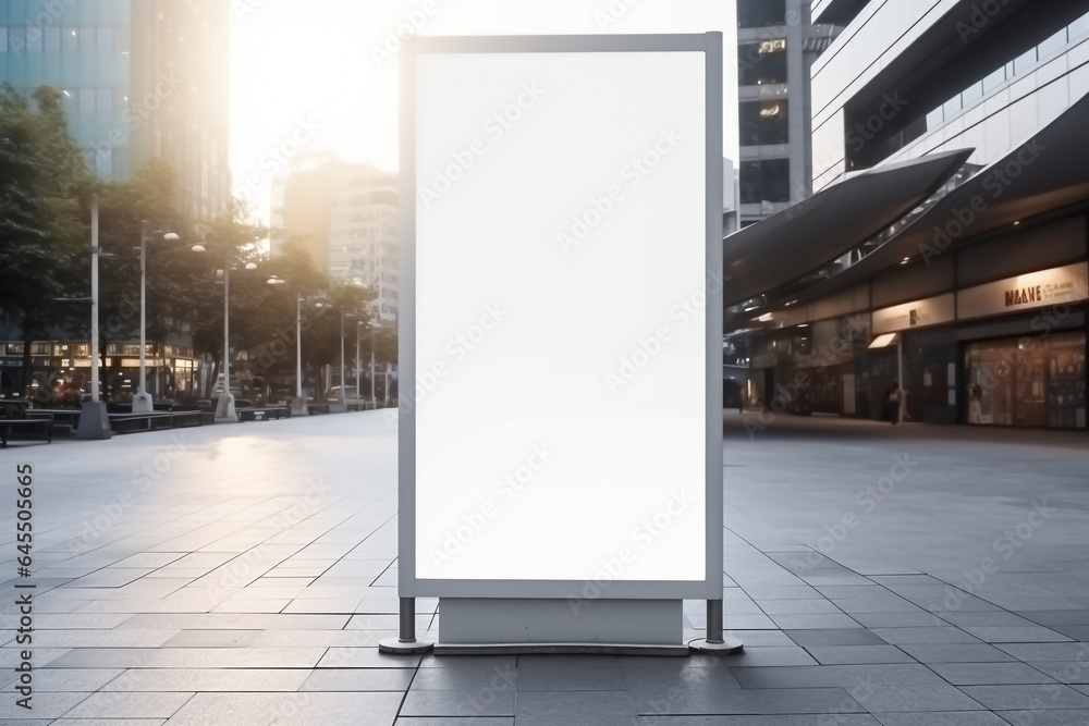 Blank billboard mockup template. Vertical billboard template for ...