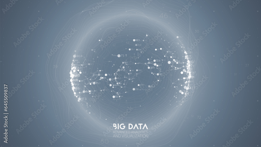Big data visualization. Futuristic infographic. Information aesthetic ...