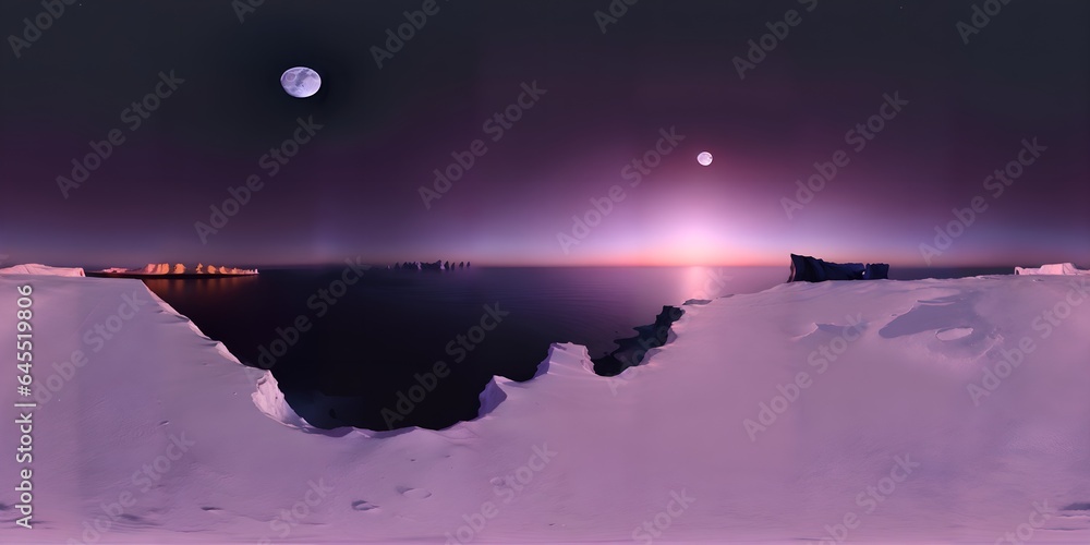 HDRI, Skybox, winter snow mountain, sky, created using generative AI ...