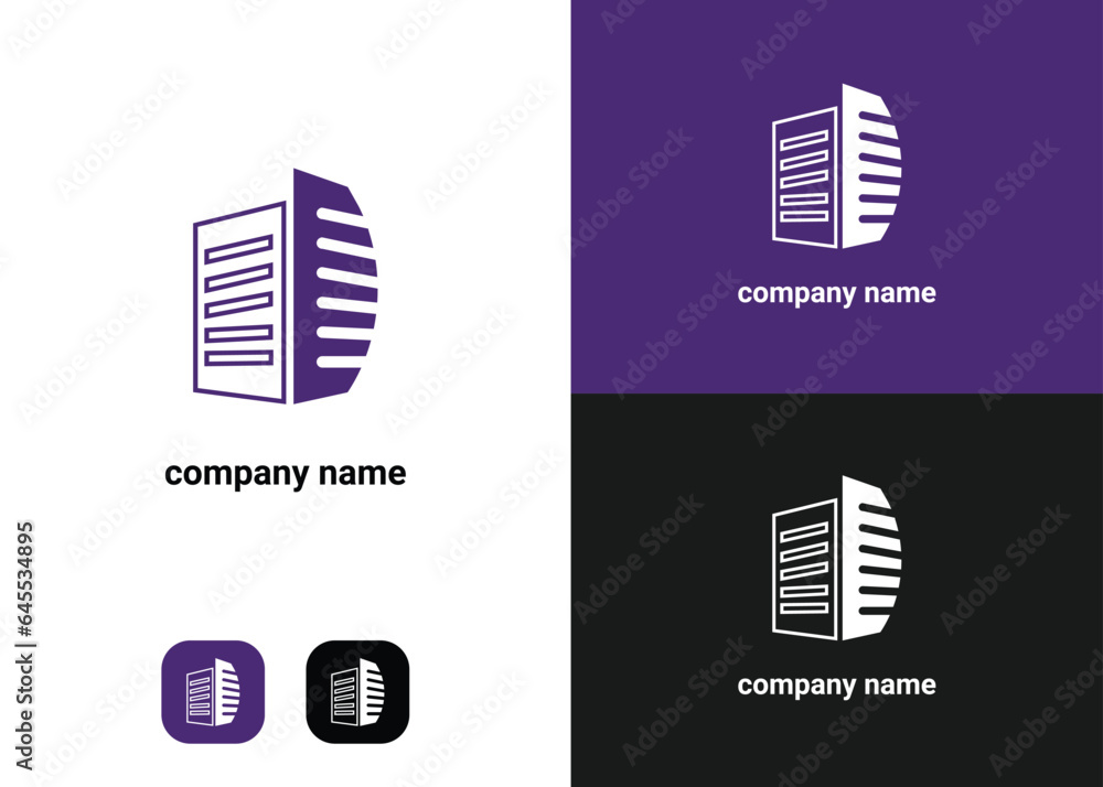 Company Logo Design. Simple Company Logo Vector. Flat Company Logo ...
