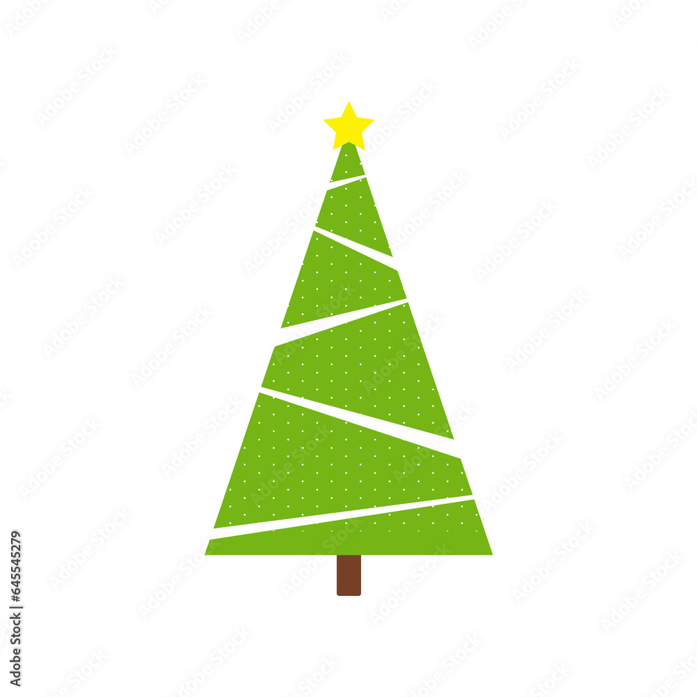 Cute Cut Up Polka Dot Green Christmas Holiday Tree Transparent PNG ...