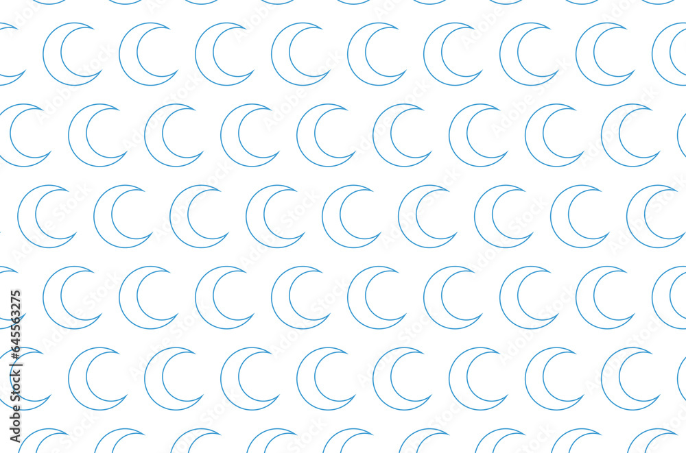 Digital png illustration of rows of blue crescent moon on transparent ...