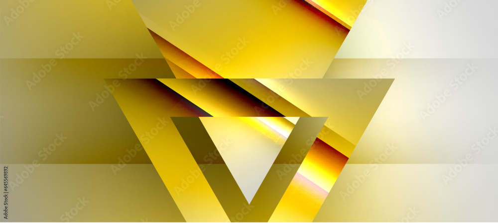Triangle abstract background with shiny and glossy effects. Vector ...