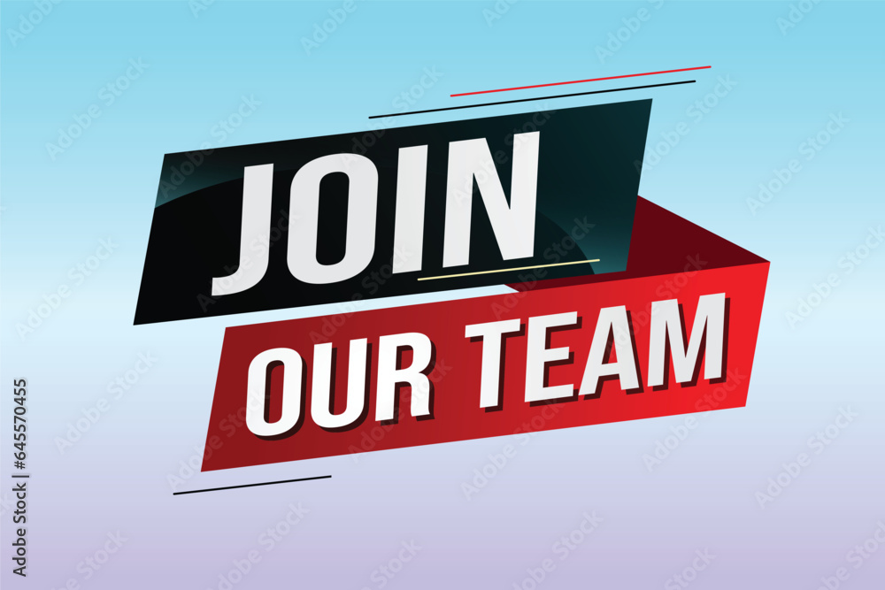 join our team word concept vector illustration with modern futuristic ...
