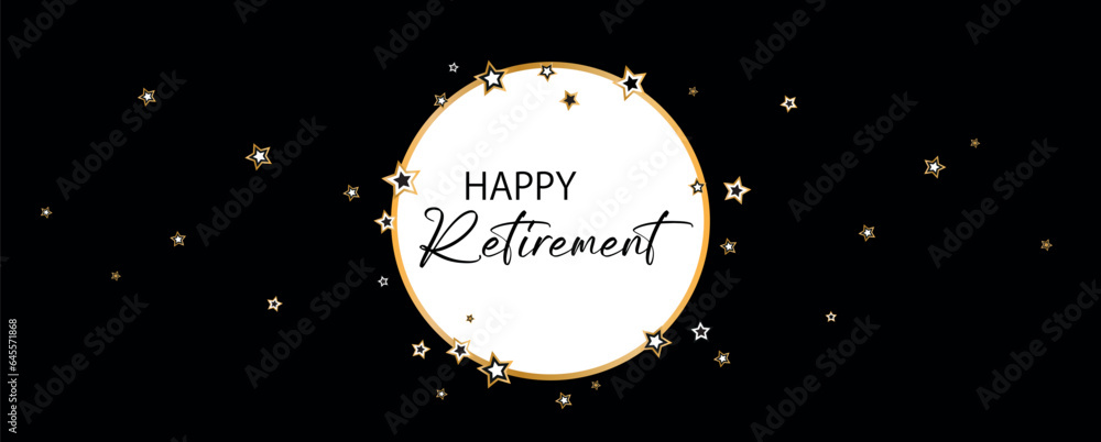 happy retirement card on white background Stock Vector | Adobe Stock