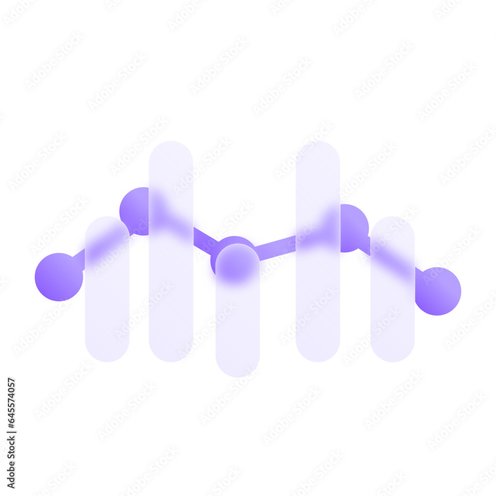 Pie Chart Diagram Glassmorphism UI Icon Sign and Symbol Design ...